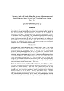 Bournemouth University Research Online [BURO] - University Spin-off Fundraising: The Impact of ...